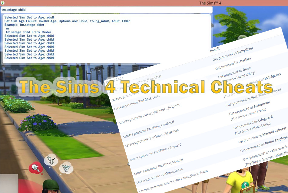 The Sims 4 – Technical Cheats - CC The Sims
