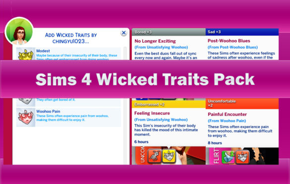 Sims 4 Wicked Traits Pack - CC The Sims
