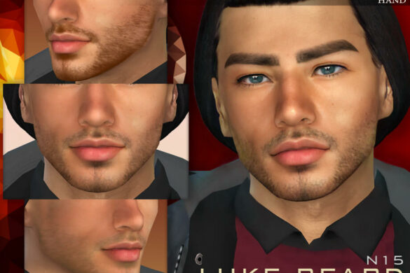 The Sims 4 luumia emilio beard dayton stubble - CC The Sims