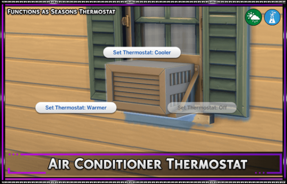 The Sims 4 Air Conditioner Thermostat - CC The Sims