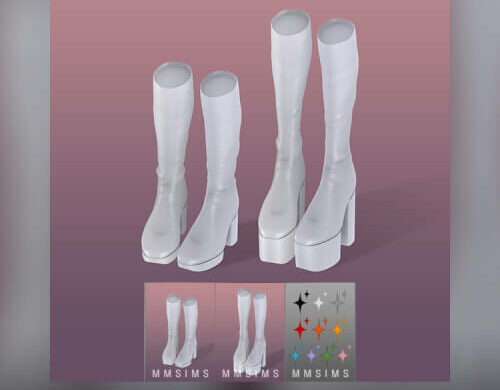 The Sims 4 Lucille Boots by Madlen - CC The Sims