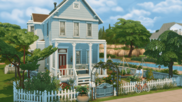 The Sims 4 suburban homestead - CC The Sims