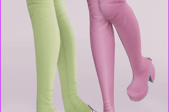 The Sims 4 Lucille Boots by Madlen - CC The Sims