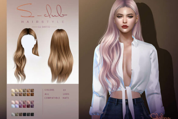 The Sims 4 Cassidy Hair Greenllamas Cc The Sims
