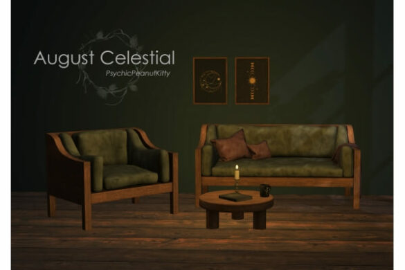 Mechtasims Bedroom Set Round Bed - CC The Sims