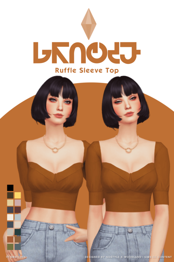 Gracie ruffle sleeve - CC The Sims