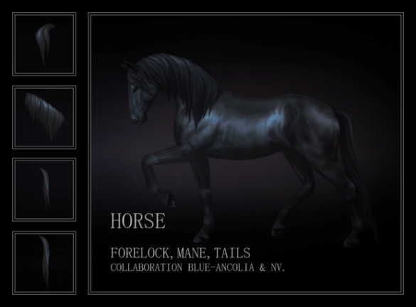 HORSE, FORELOCK, MANE, TAILS - CC The Sims