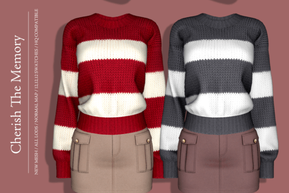 Coat & Logo Belt _2SET - CC The Sims