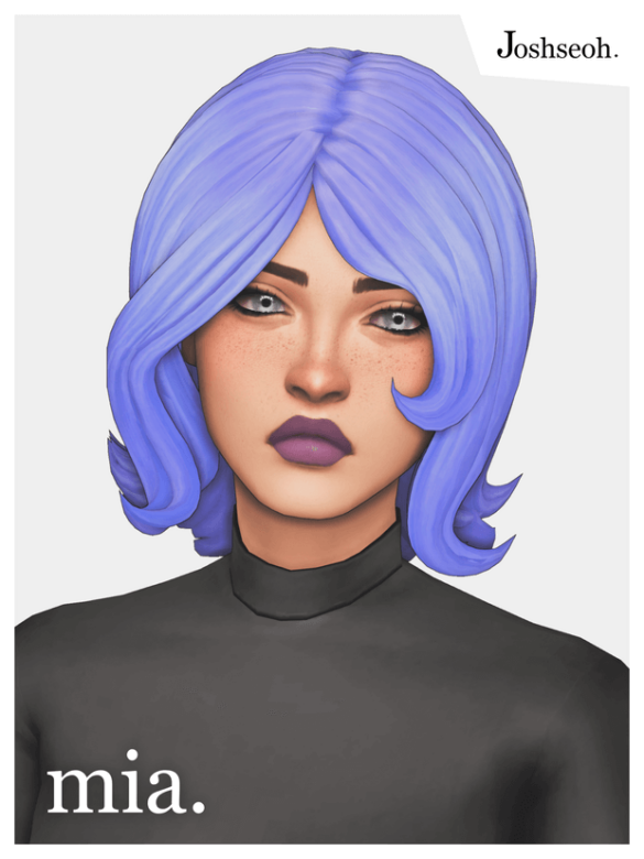 Mia Hair Universal Overlay - CC The Sims