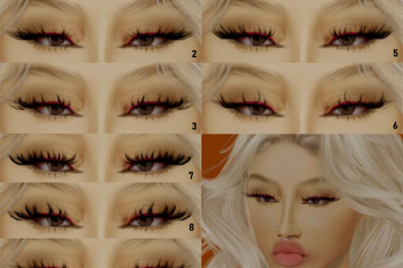 Maxis Match 2D Eyelashes N48 - CC The Sims