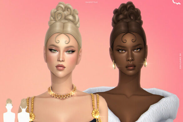 The Sims 4 Regina Hairstyle by AurumMusik - CC The Sims