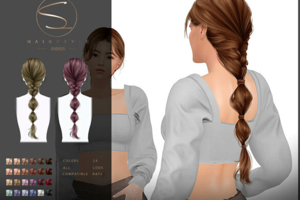 Velouria Hairstyle (4 Versions) by simstrouble - CC The Sims