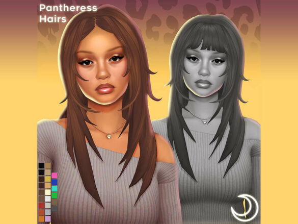imvikai Pantheress Hair No Bang - CC The Sims
