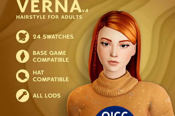 Velouria Hairstyle (4 Versions) by simstrouble - CC The Sims