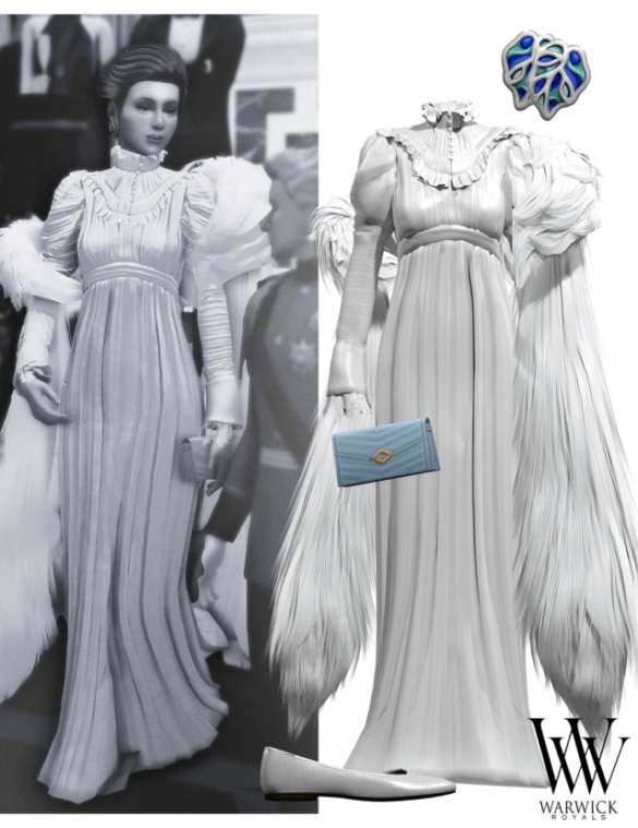 WARWICK SUNDERLAND - Princess Mary wearing - CC The Sims