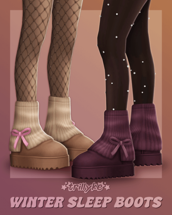 Winter Sleep Boots - CC The Sims